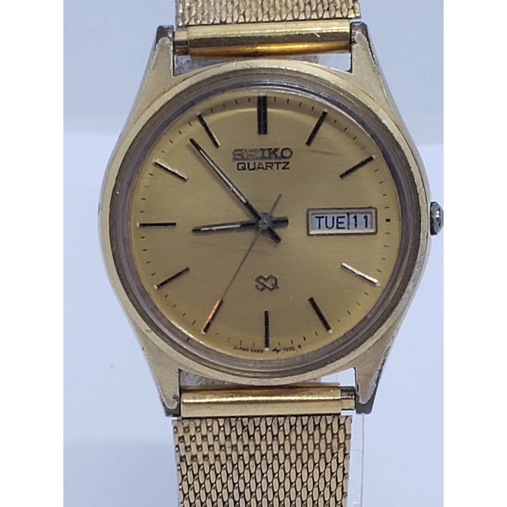 Men's Vintage Seiko Gold Tone Watch 5h23-7009 34mm - Gem